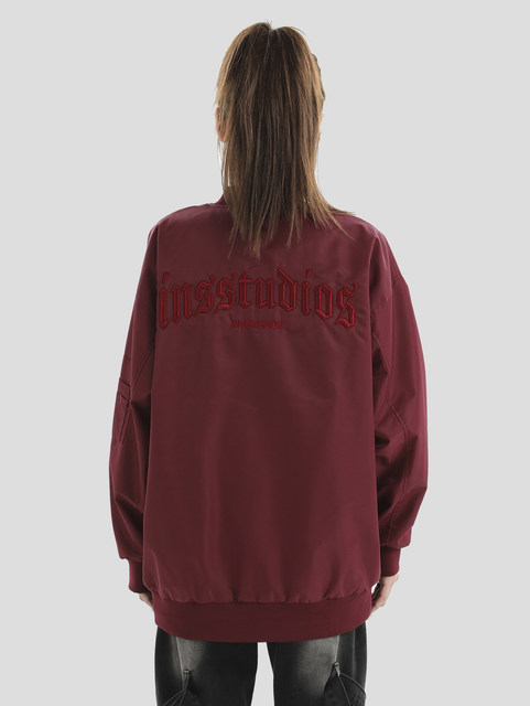 INSstudios national fashion brand couple American embroidered LOGO bomber jacket loose baseball ...