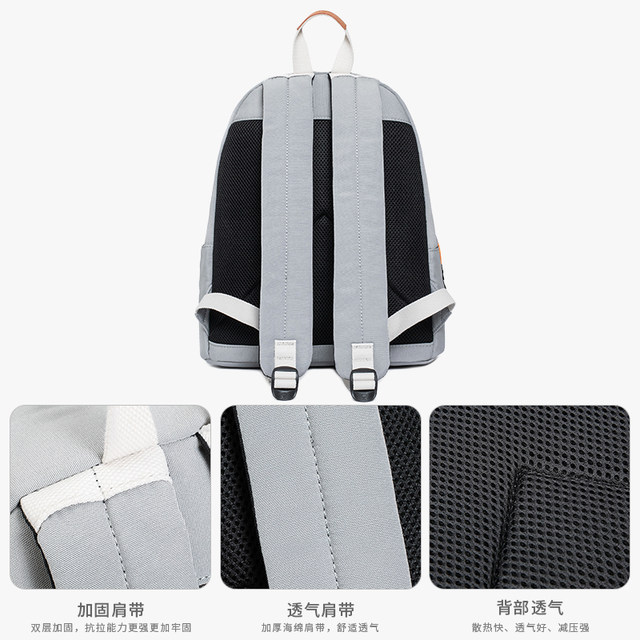 Forever solid color backpack simple female college student casual ...