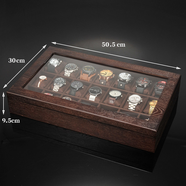 Lili large watch display cabinet wooden watch storage box retro simple ...
