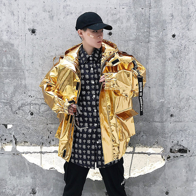 Chinese Fad overalls men's Trendy Tops Loose hip hop ins tide Outwear ...