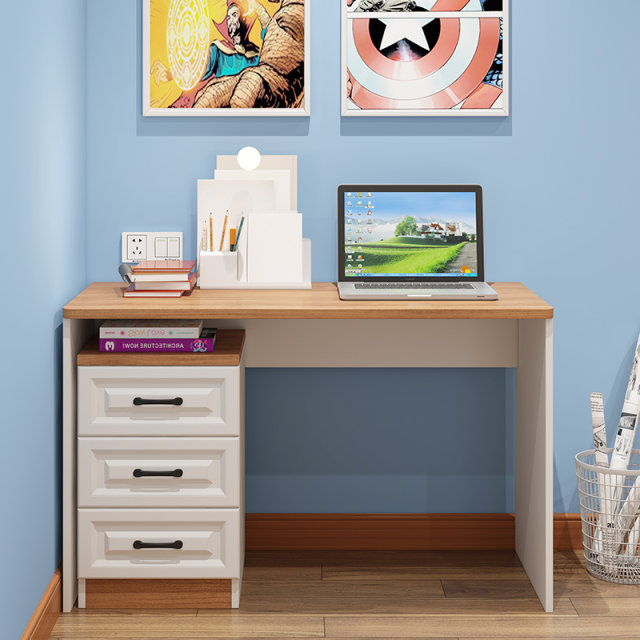 Modern study desk bookshelf combination study table computer table home ...