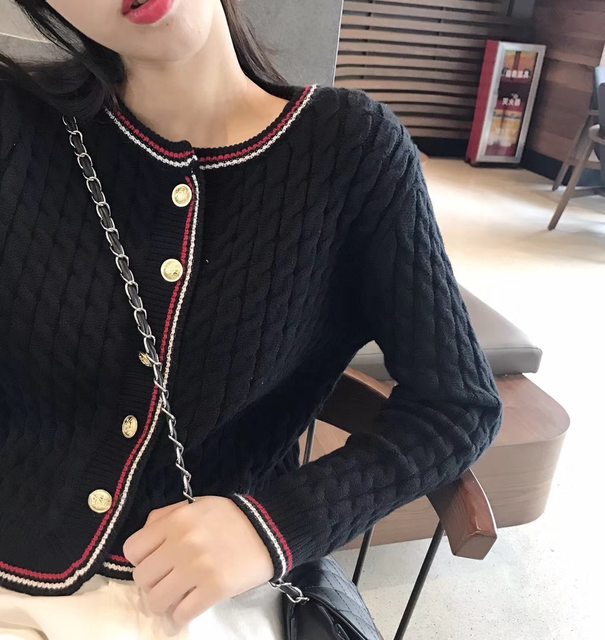 Knitted jacket for women short style knitted small fragrance elegant ...