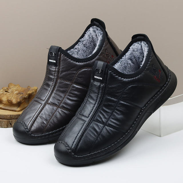 Winter Beijing cloth shoes men's cotton shoes plus velvet and warm old ...