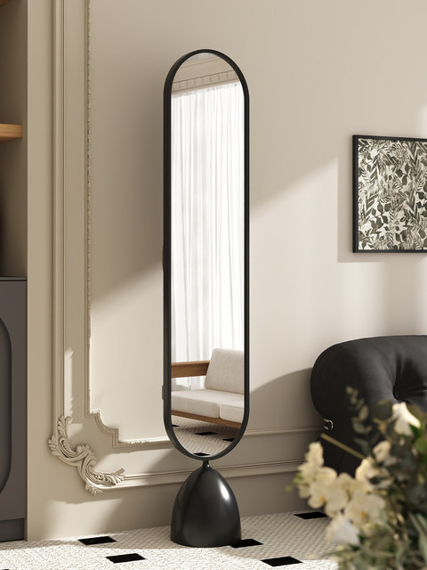 Rotable full-body mirror floor-to-ceiling mirror for girls' bedroom ...