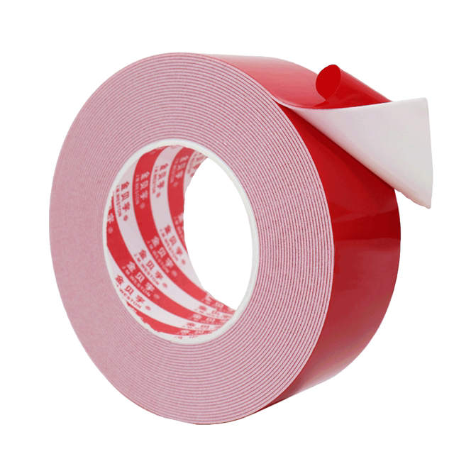PE red film white foam double-sided tape nameplate bonding film ...