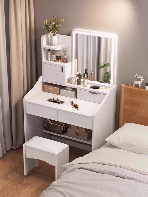 Dressing table, small bedroom, simple modern dressing table storage ...