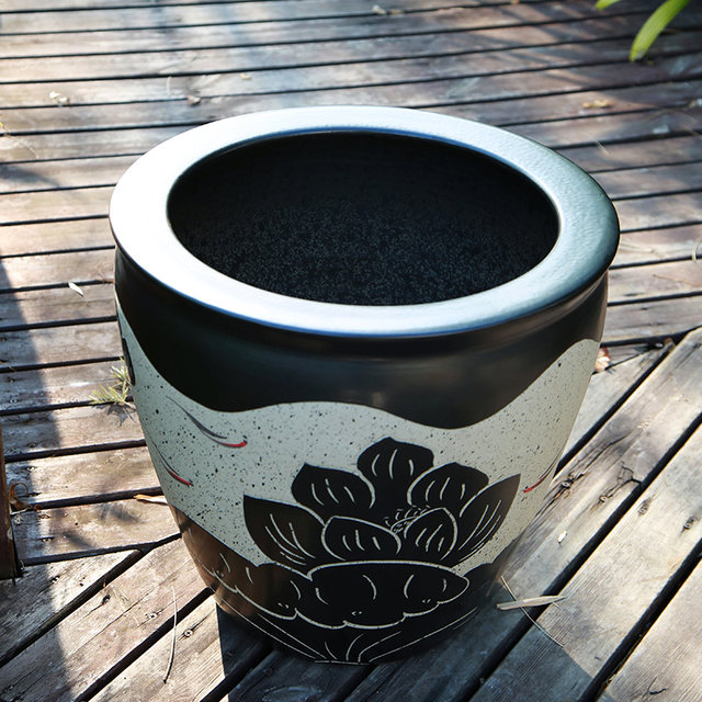 Deep water ancient fish tank Jingdezhen ceramic calligraphy and ...