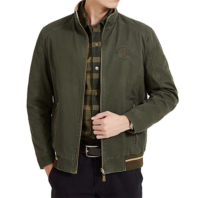 Spring and autumn men's double-sided large size loose jacket multi ...