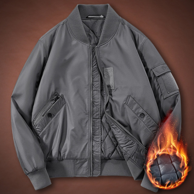 Baseball collar jacket for men in autumn and winter large size loose ...