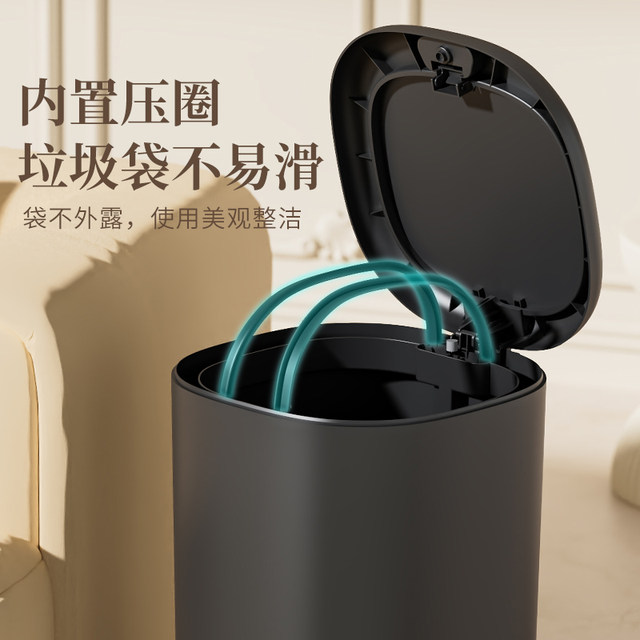 Trash can double-opening lid foot-operated hand-operated bucket 2024 ...