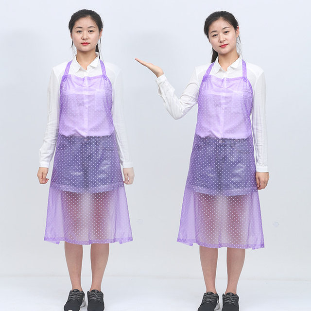 PVC apron waterproof and oil-repellent transparent apron thickened ...