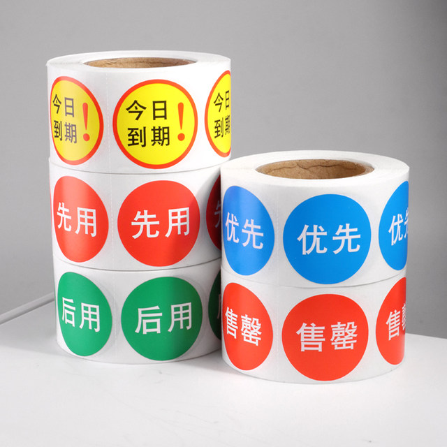 Use first, use before priority, sold out labels, stickers that expire ...