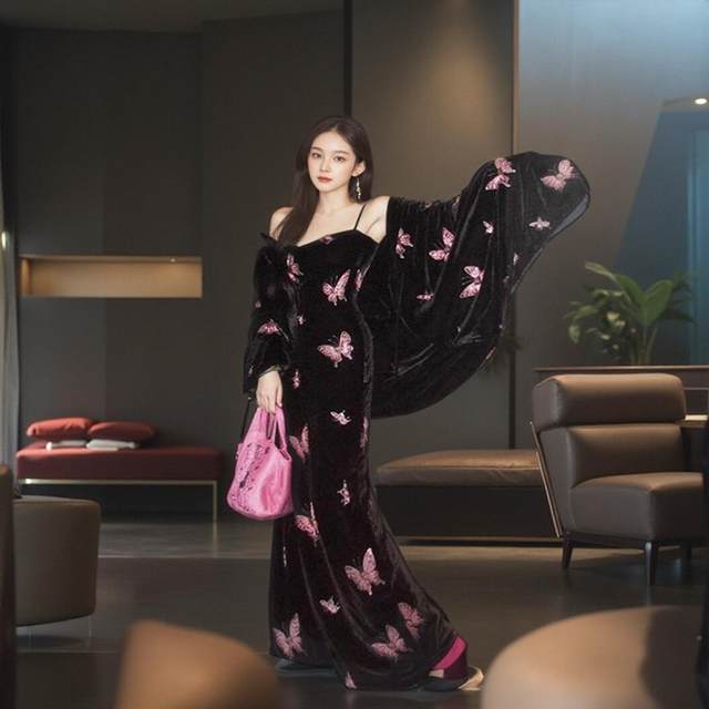 MOSS new Chinese style reversible velvet slant-breasted cotton coat for ...