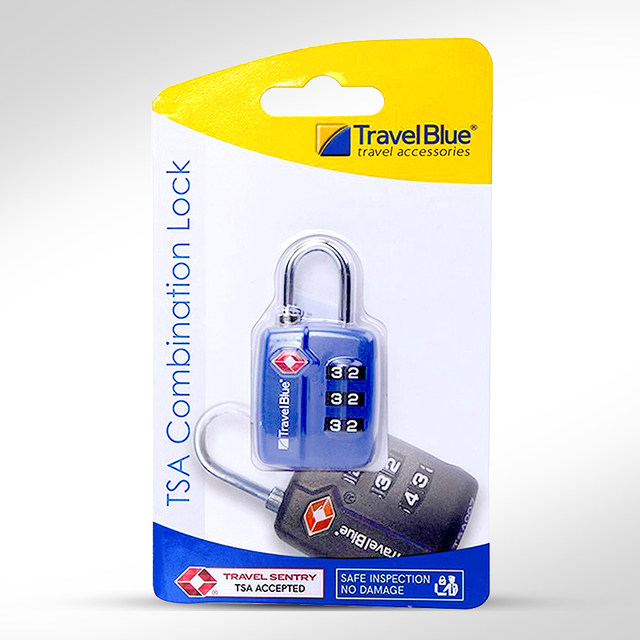 TravelBlue/Blue Travel TSA Customs Lock Trolley Luggage Password Lock ...