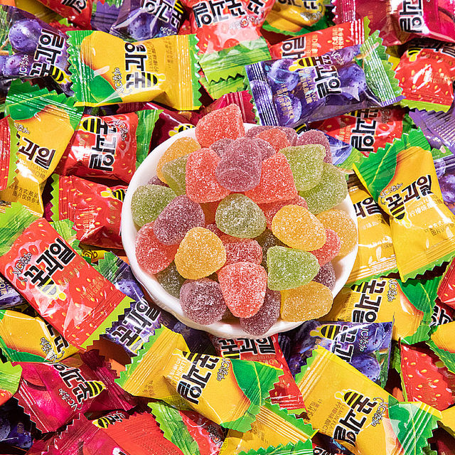 Keli fruit vitamin C juice acid q sugar gummy qq sugar fruit gummy bulk ...