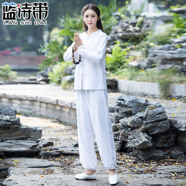 Tang Dynasty cheongsam Chinese style Zen women's tea clothes Zen ...