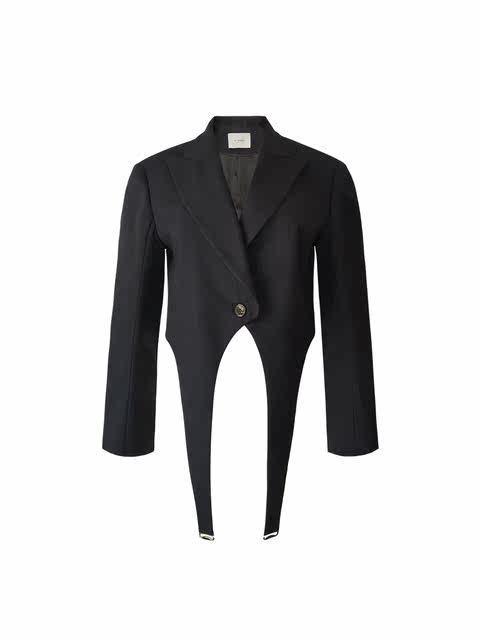 NMORE designer brand Twilight blue ultra-long placket deconstruction ...