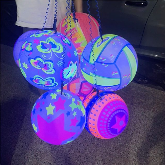 Stall elastic swing racket chain football colorful flash children's ...