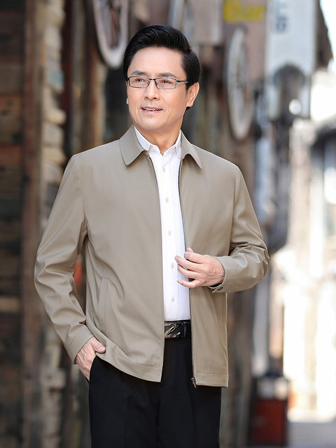 Spring dad thin casual jacket men's spring and autumn middle-aged ...