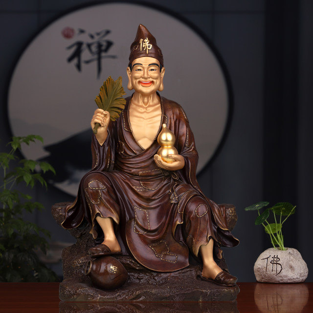 Taiwan's pure bronze sticker Jinji Buddha statue at home worships the ...