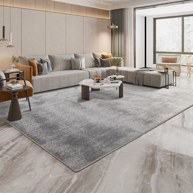 Solid color carpet living room high-end light luxury coffee table ...