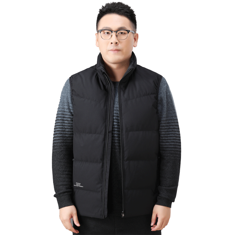 Autumn and winter large size men's down vest men's short style plus fat ...