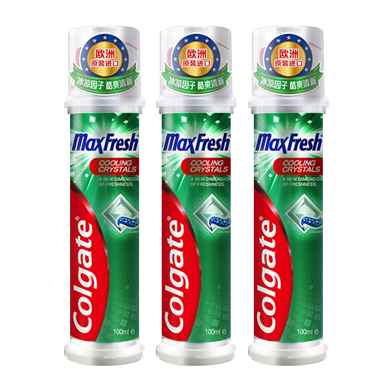 European imported Colgate Colgate cool refreshing toothpaste press type ...