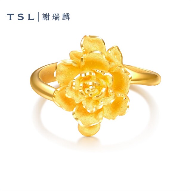 TSL Xie Ruilin gold ring women's pure gold wedding gift gold ring price ...