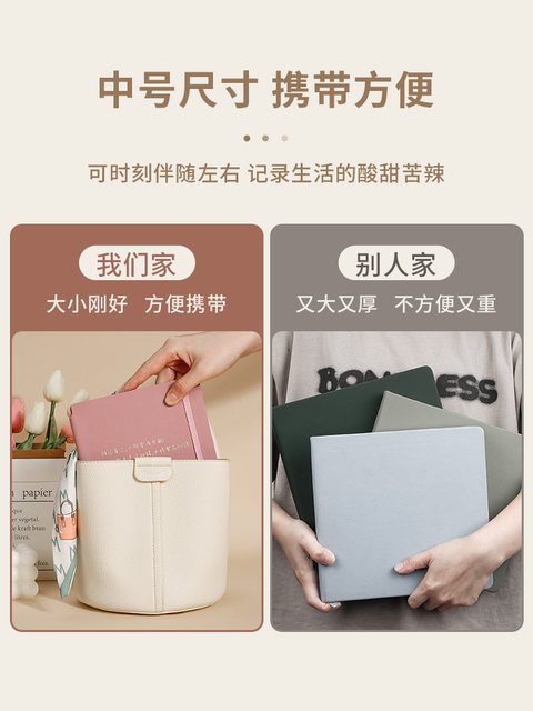 Square notebook, good-looking small notebook, portable travel ledger ...