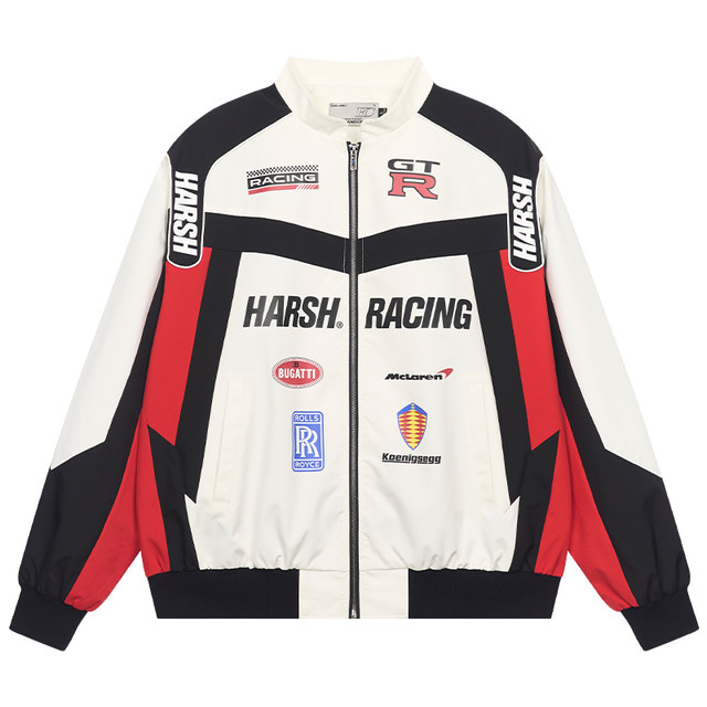 harshandcruel street hip-hop sports loose racing jacket