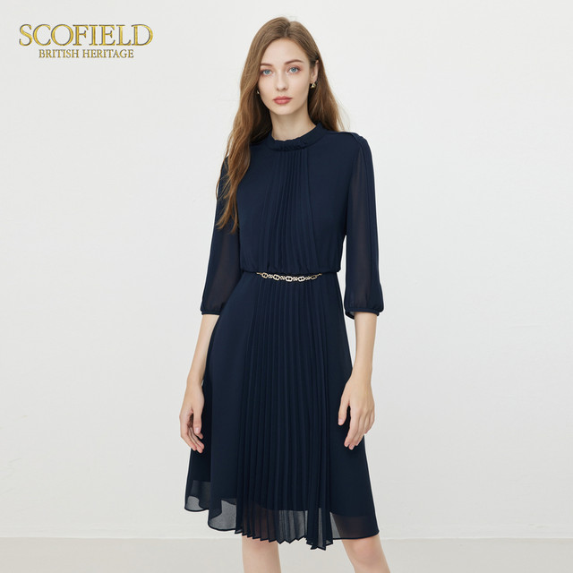 ScoField women's French small high round neck elegant commute seven ...