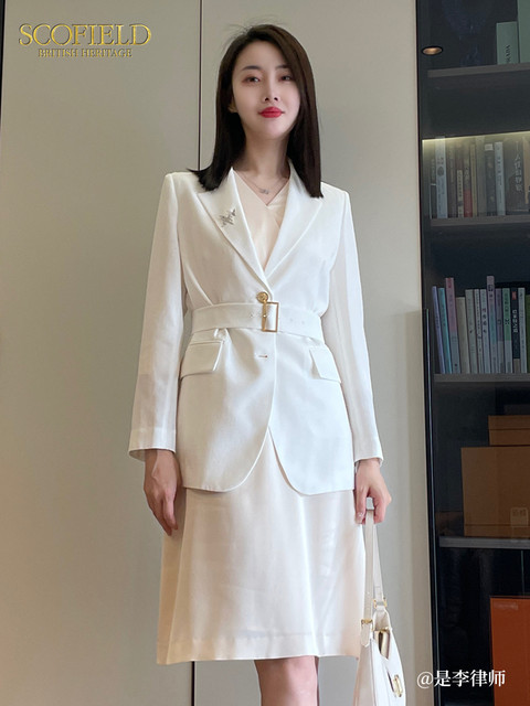 Scofield casual white suit jacket retro elegant waist-hugging ...