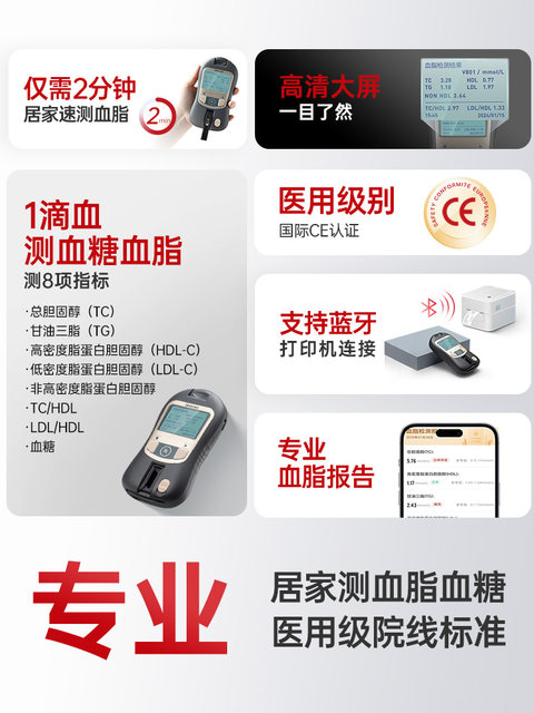 Sannuo Zangnuo Blood Lipid and Blood Glucose Tester for Home Use ...