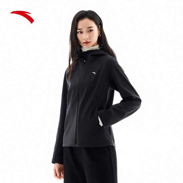 Anta anti -splashing water jacket Female autumn and winter new woven ...