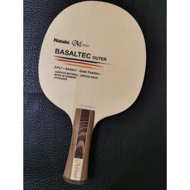Original table tennis NITTAKU master pure wood basalt external built-in ...