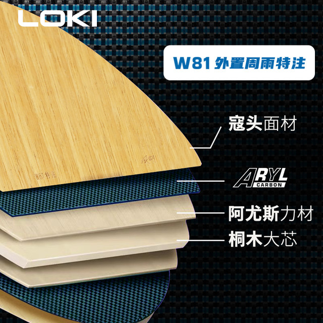 LOKI Thunder God Zhou Yu Special Note W81 table tennis blade with internal and external aromatic ...