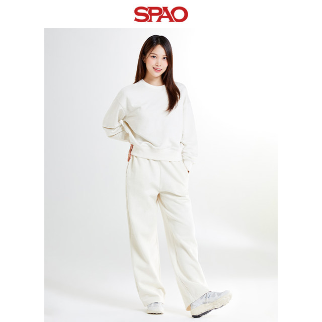 SPAO Korea's same models 2024 autumn and winter new ladies fashion, loose casual pants long ...