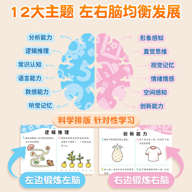 Whole brain development thinking training book 1500 questions for early ...