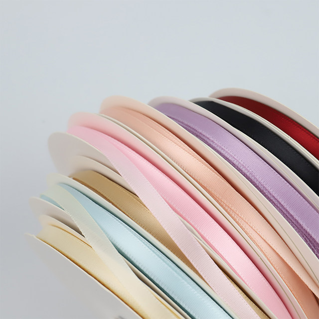1cm large roll solid color ribbon handmade DIY ribbon bow flower ...