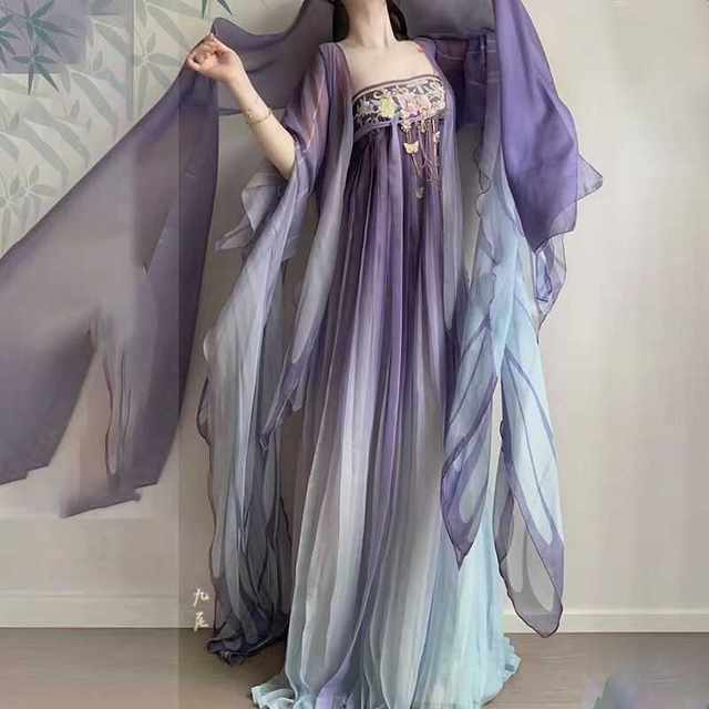 Original Zi Yan Hanfu Spring Poetry Late Night Women Tang Made Chest ...