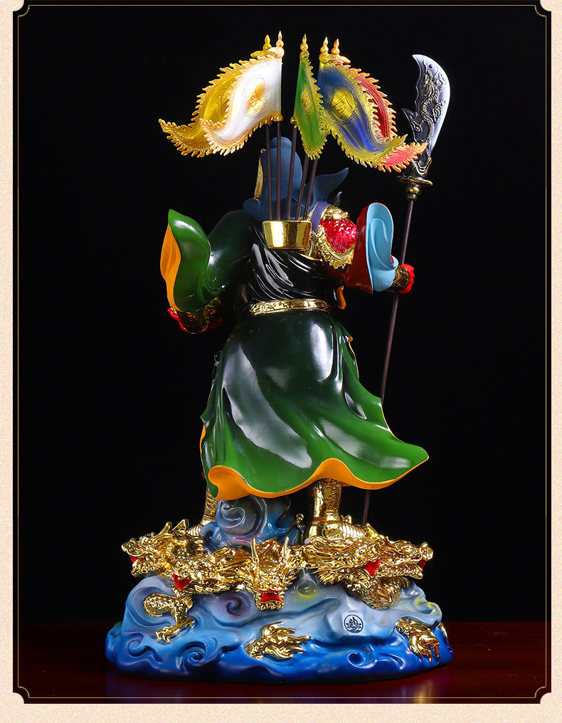 Ciyuan Pavilion Painted Painted Hengdao Guan Gong God statue is ...