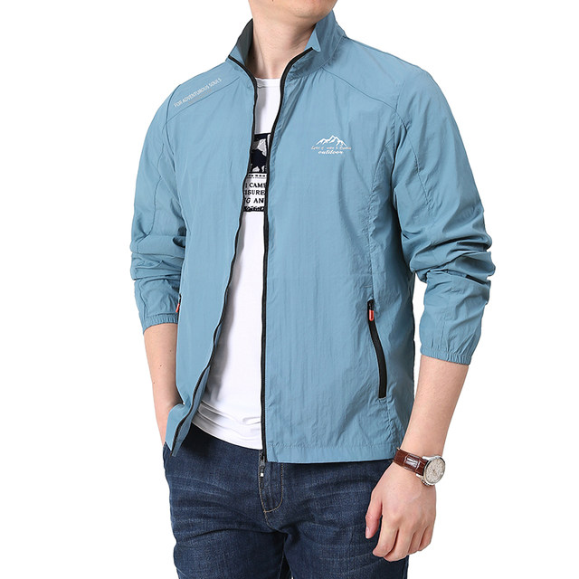 Sunscreen clothing men's ultra-thin UV protection stand-up collar ...