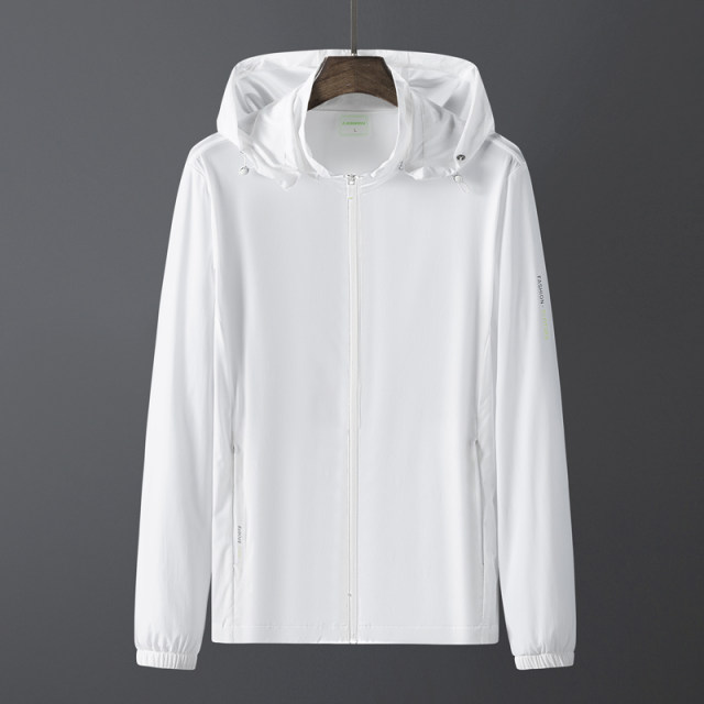 Ice silk sunscreen men's jacket ultra -thin outdoor ultraviolet skin ...