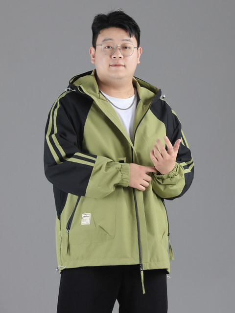 Fat jacket men 2024 spring and autumn new models plus fat increase ...