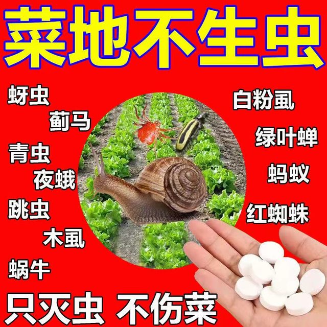 Vegetable gardening insect repellent tablets, saccharified boron ...