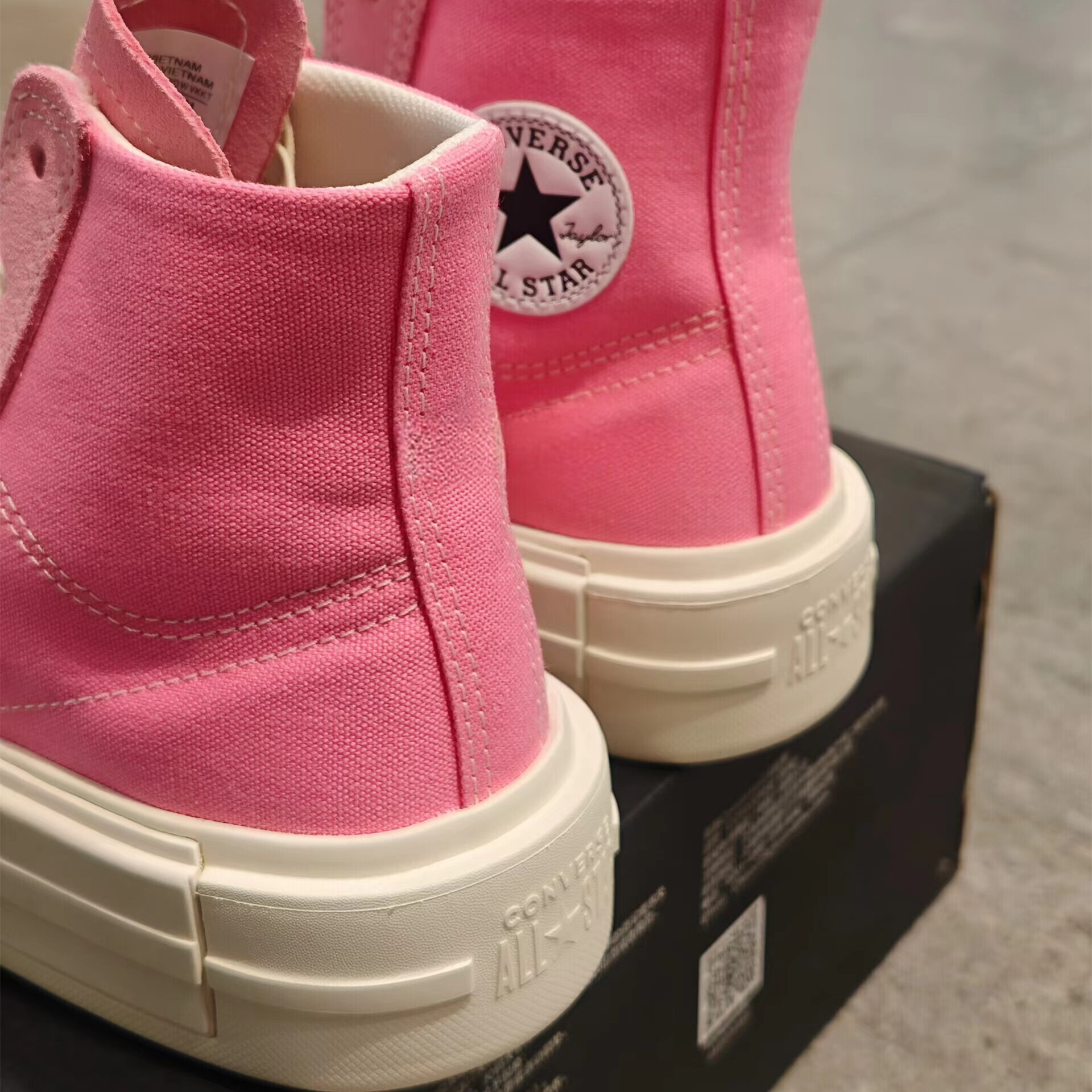 Converse 24 New Barbie Pink Separate Structure UU Shoes for Men and Women High-top Canvas Shoes ...