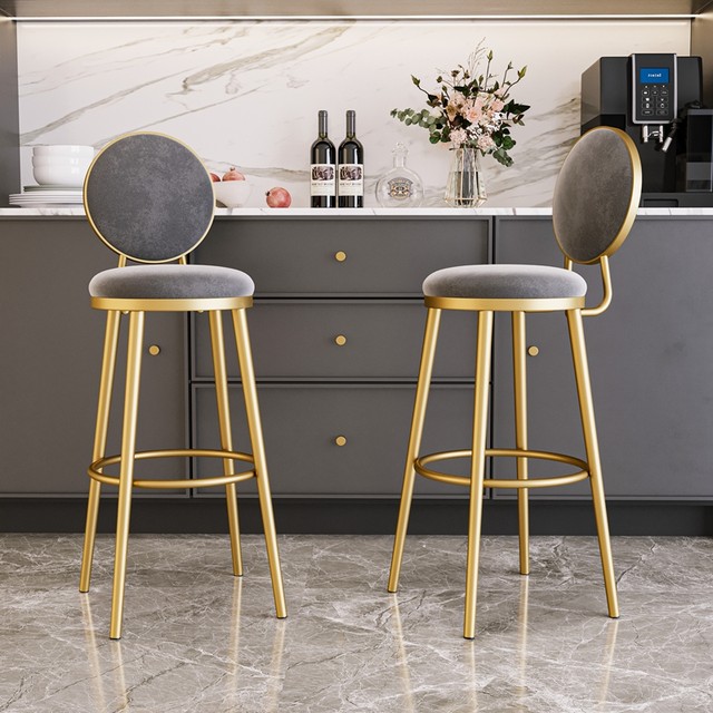 Bar chair Nordic home light luxury modern minimalist ins bar front desk ...