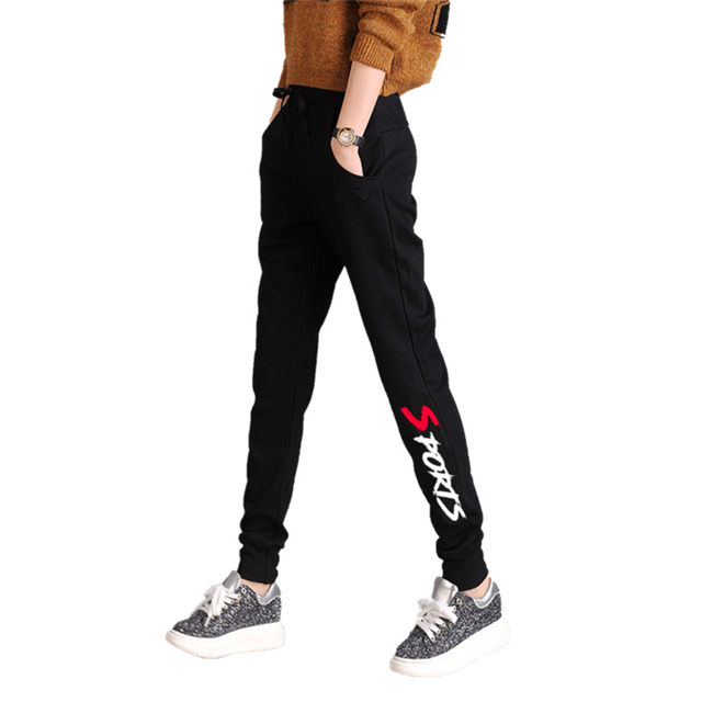 Spring and Autumn Women's Sweatpants, Pure Cotton, Thickened, Trendy ...