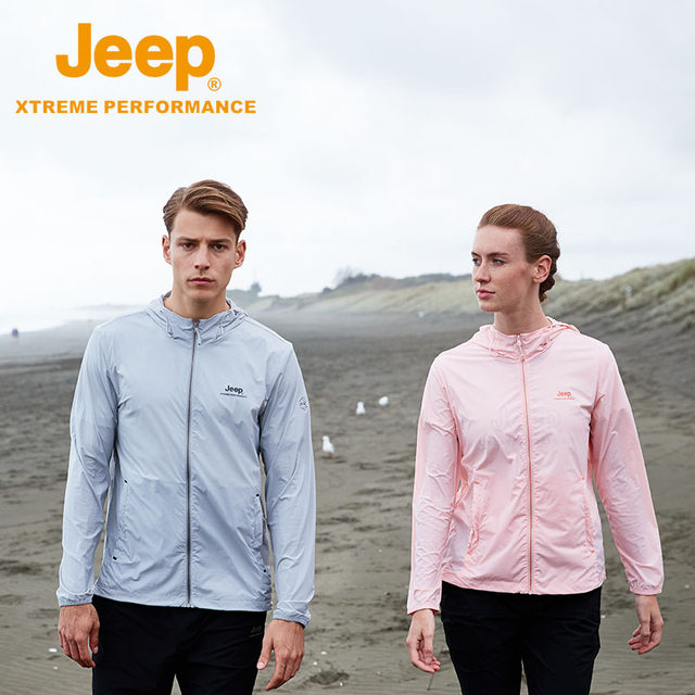 Jeep Jeep Korean style loose sun protection clothes men's outer shirts women's skin clothes ...