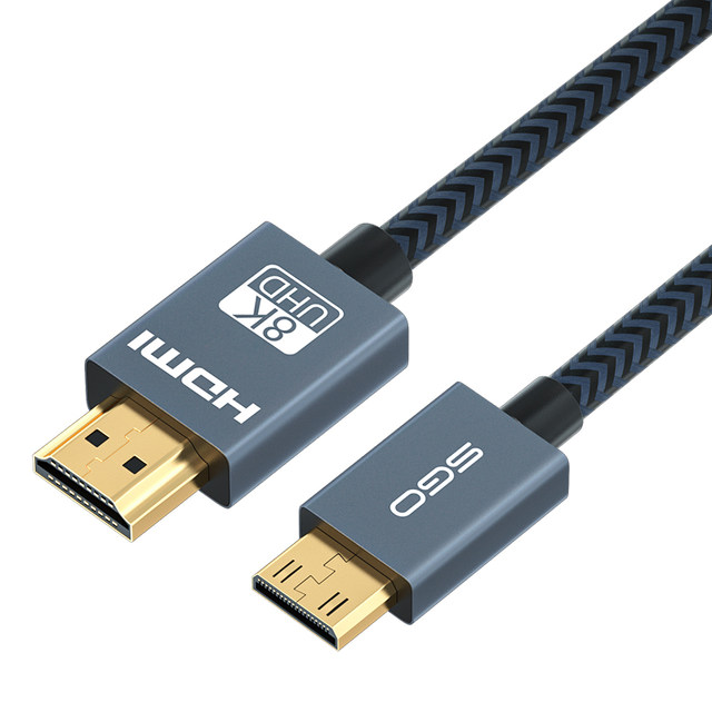Sige minihdmi to hdmi2.1 cable extremely thin and soft mini cable ...